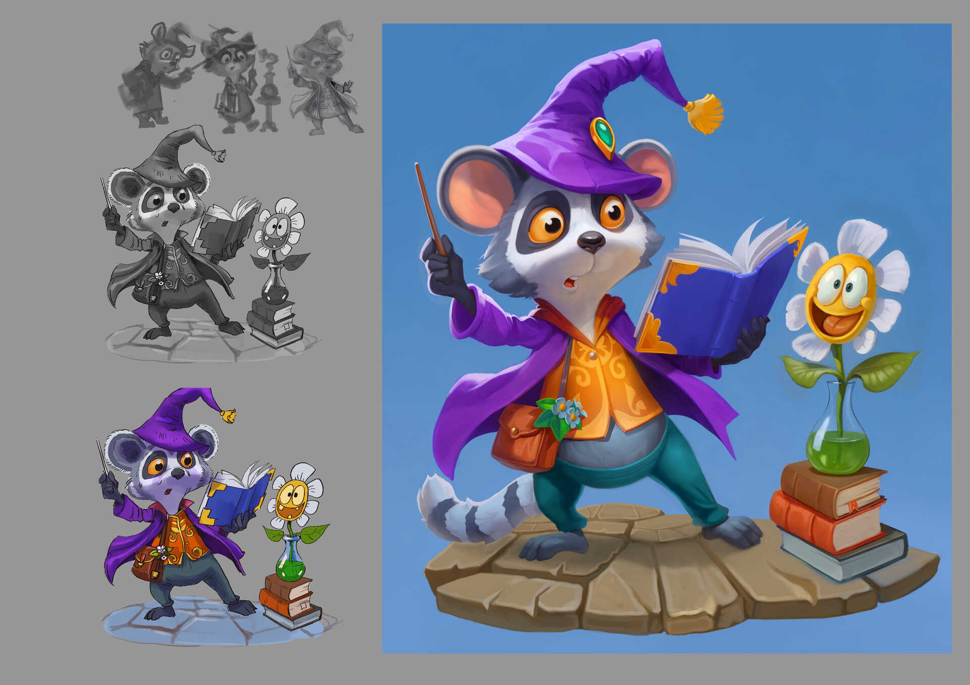 ArtStation - Raccoon Sorcerer.