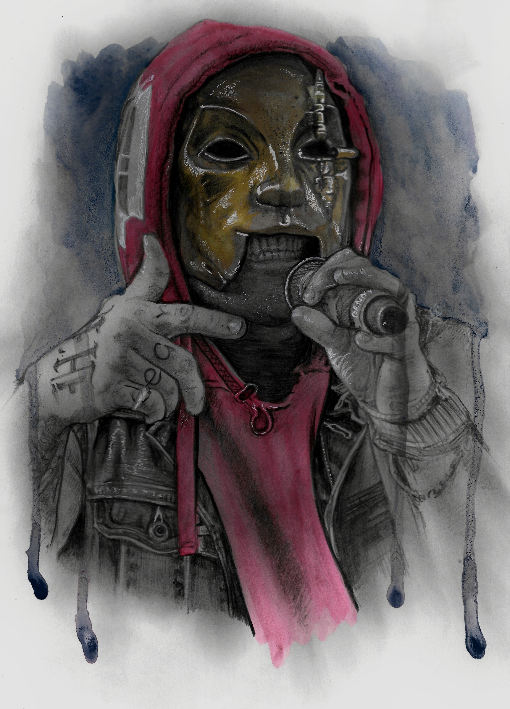 Danny Hollywood Undead Mask Drawing