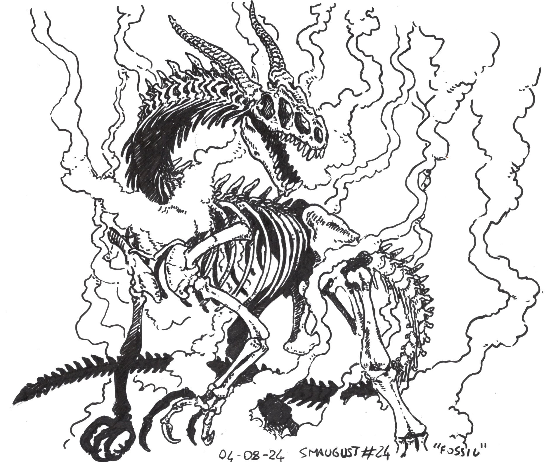 skeleton dragons coloring pages