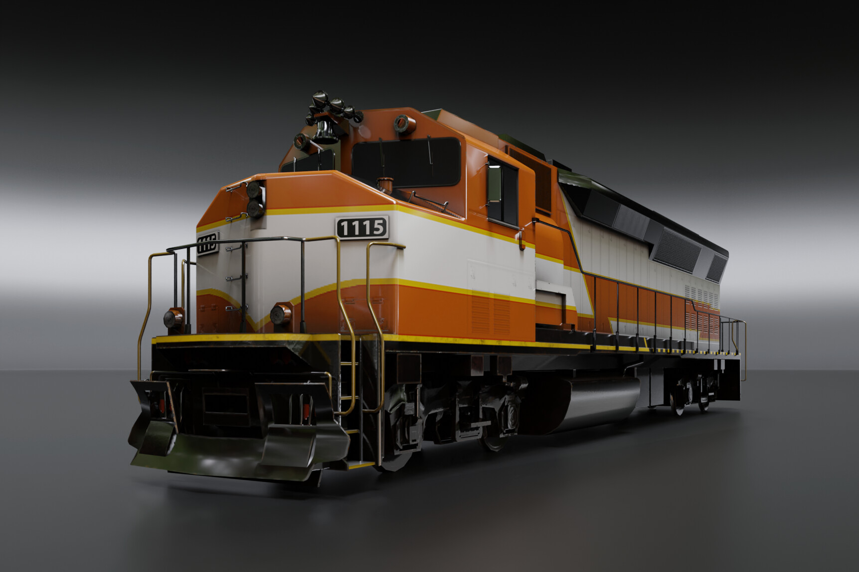 ArtStation - Locomotive GP40MC 3d model for a mobile game