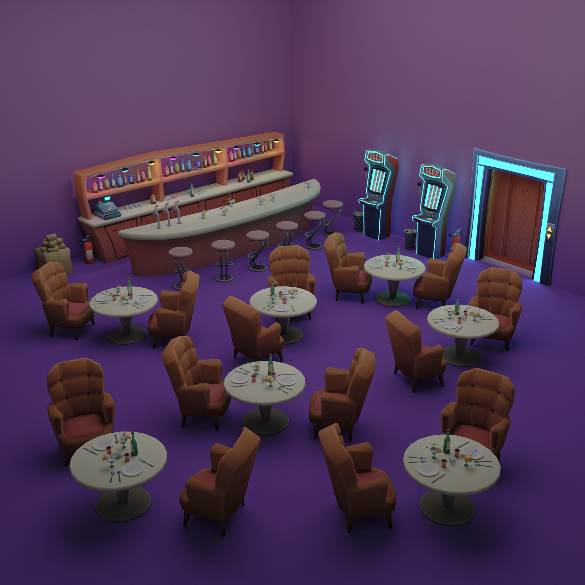 ArtStation - Bar, game asset