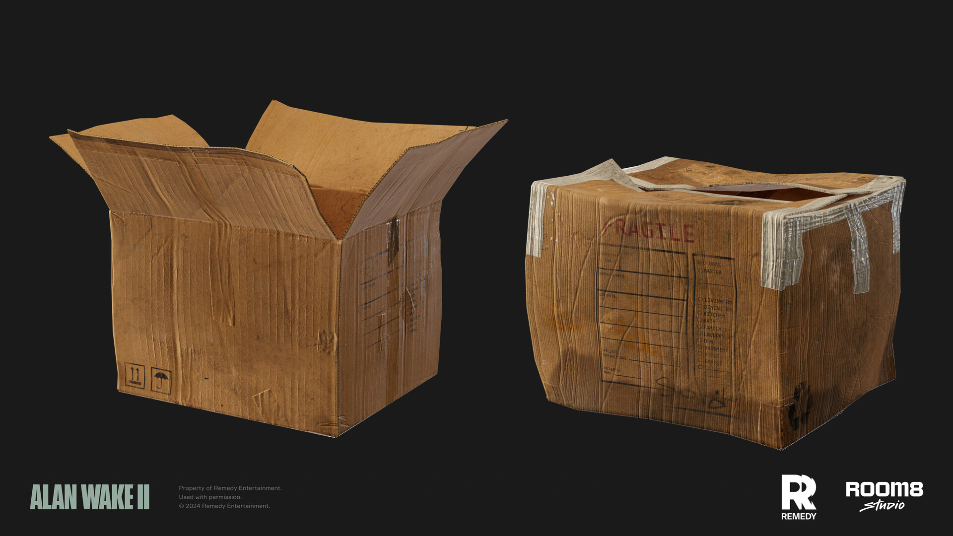 Room 8 Studio - Portfolio - Props (Alan Wake 2)