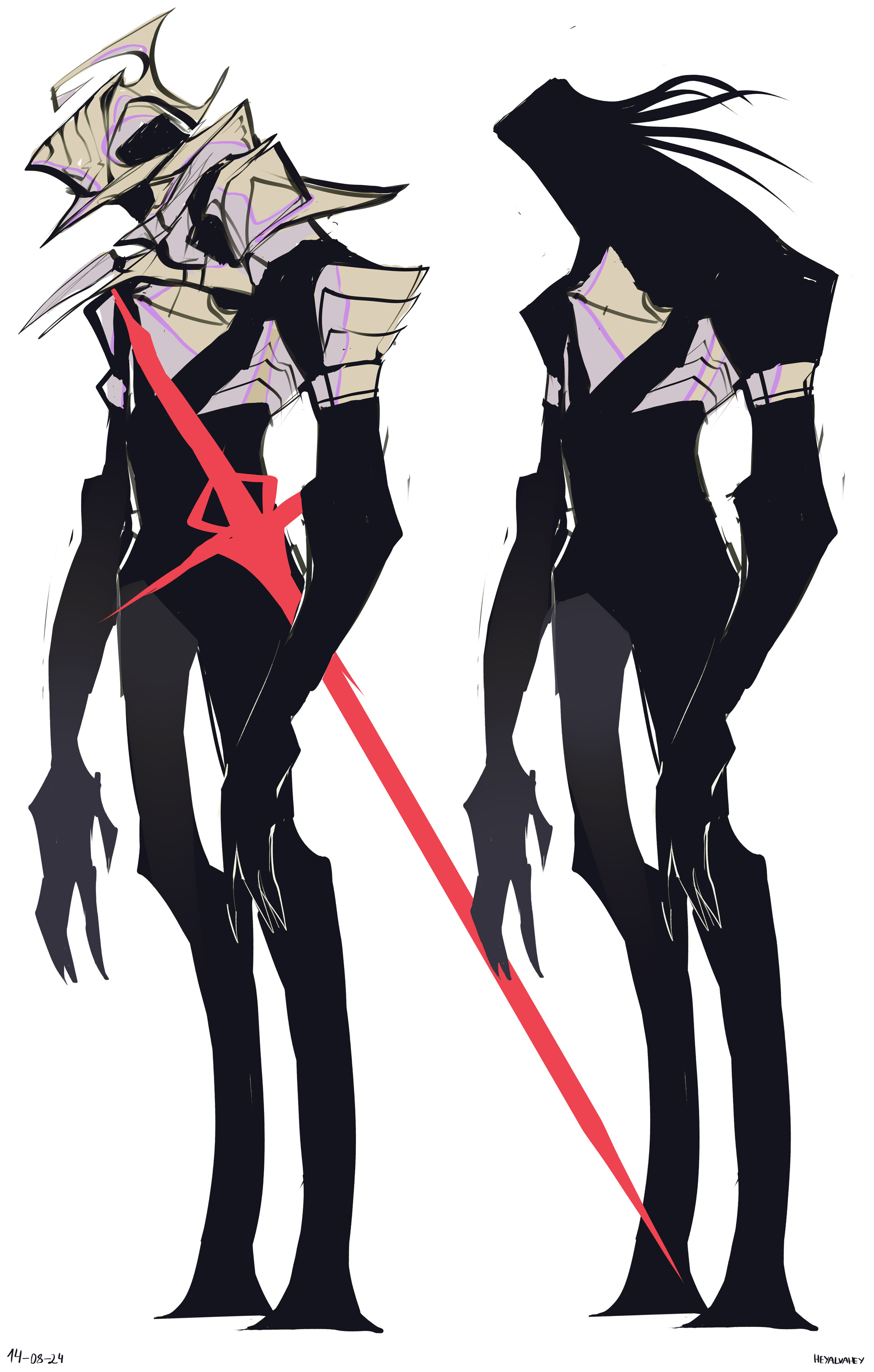 ArtStation - Red Sworded Knight - OC