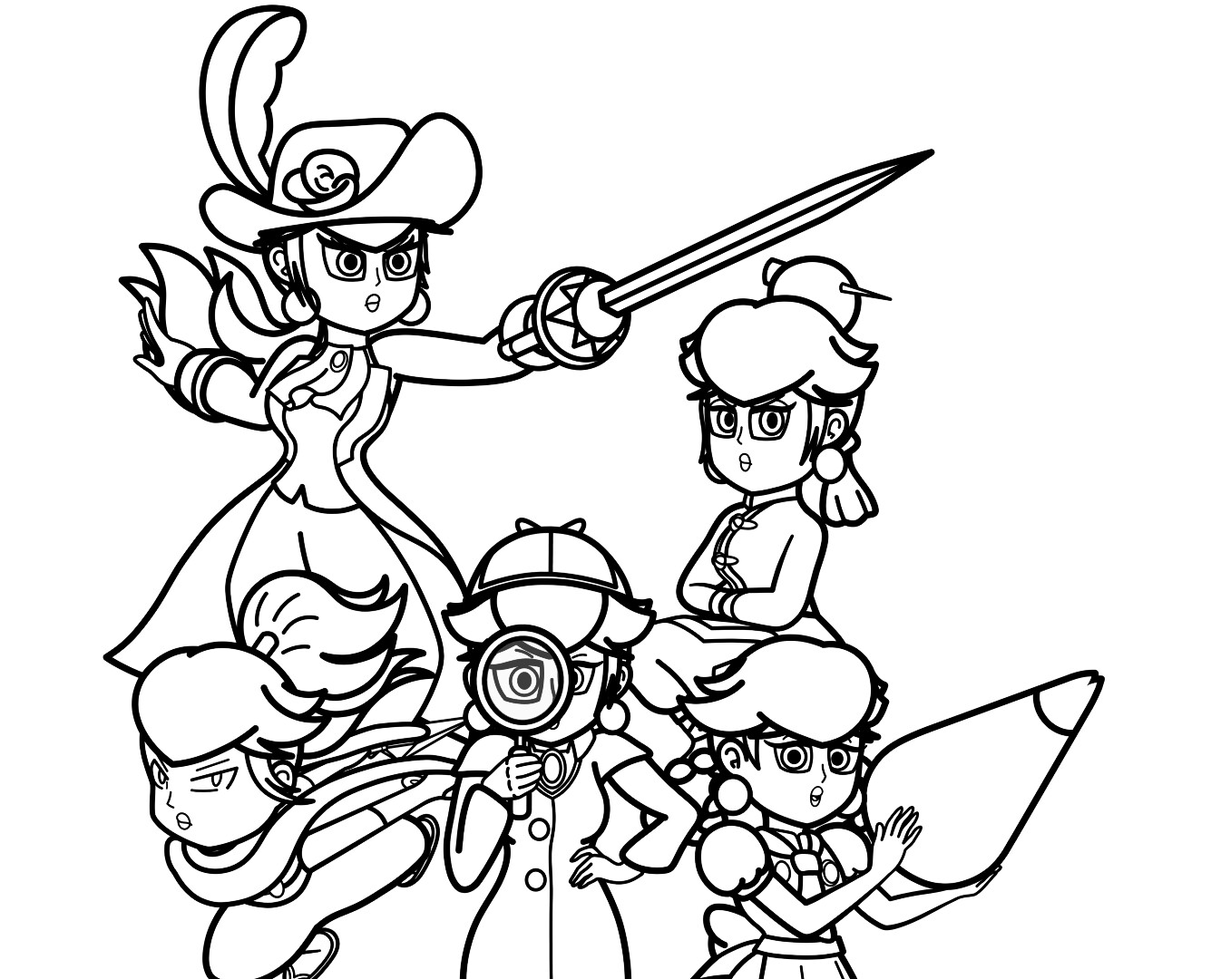 princess peach showtime coloring pages printable