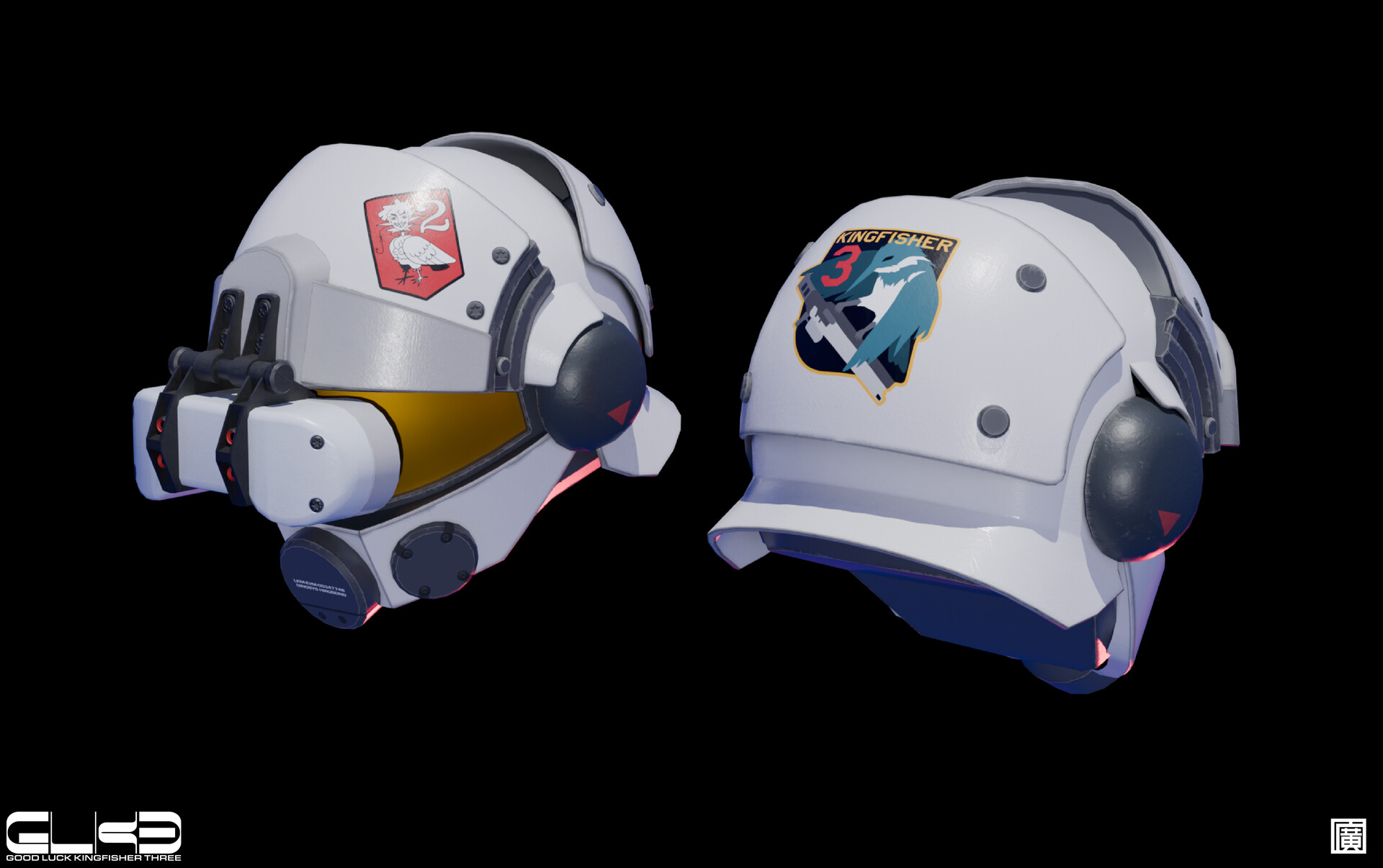 ArtStation - GOOD LUCK KINGFISHER THREE: Helmets