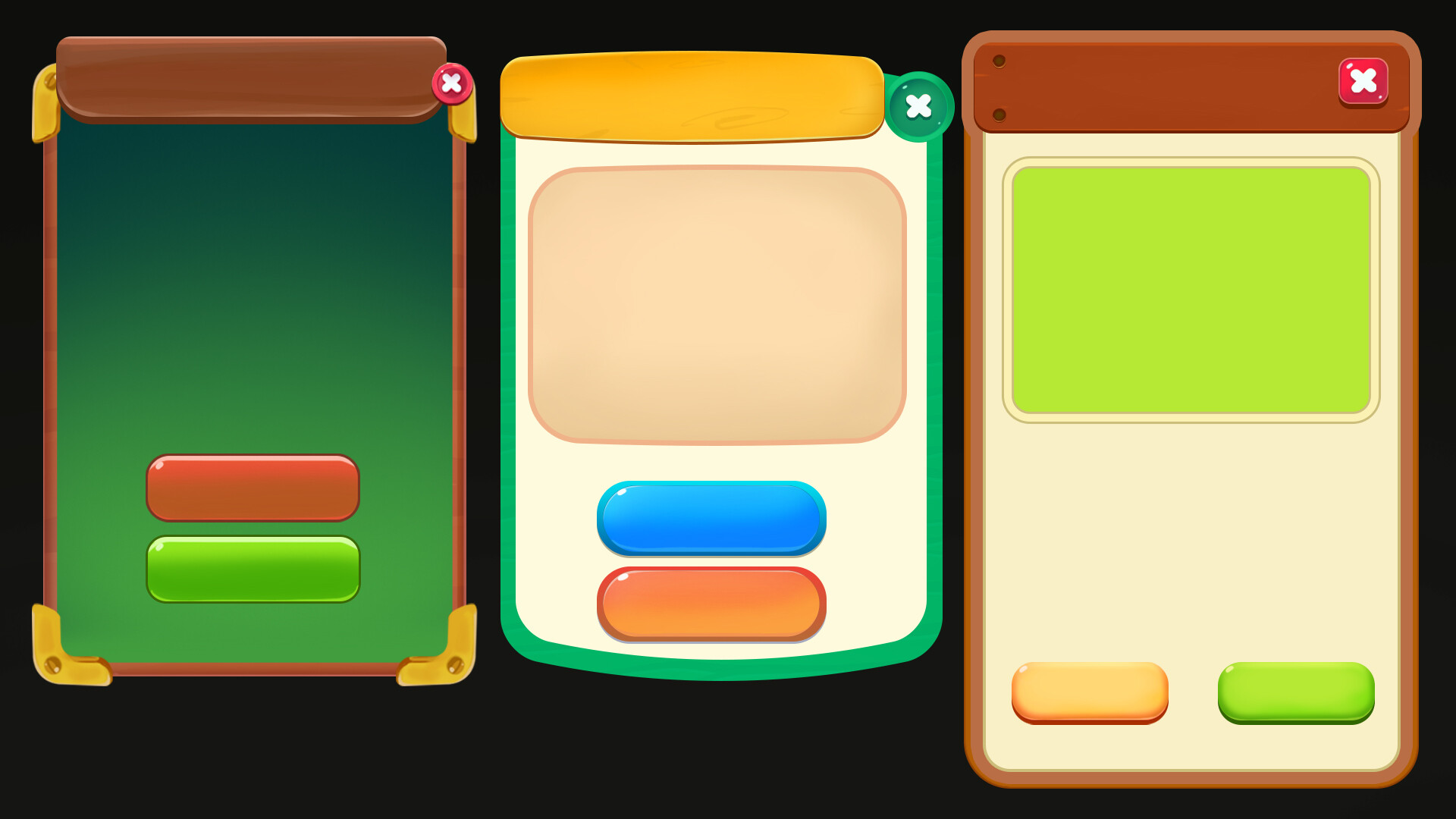 ArtStation - Game Pop up Design variations