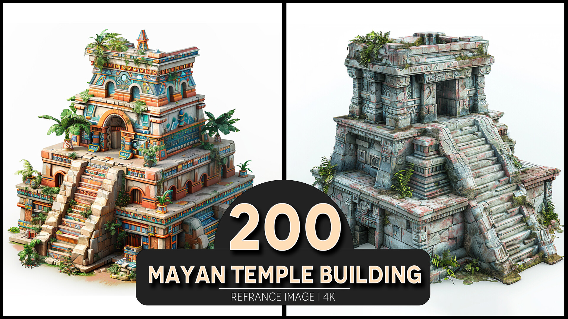 Pixel Ref - Mayan Temple Building 4K Reference/Concept Images