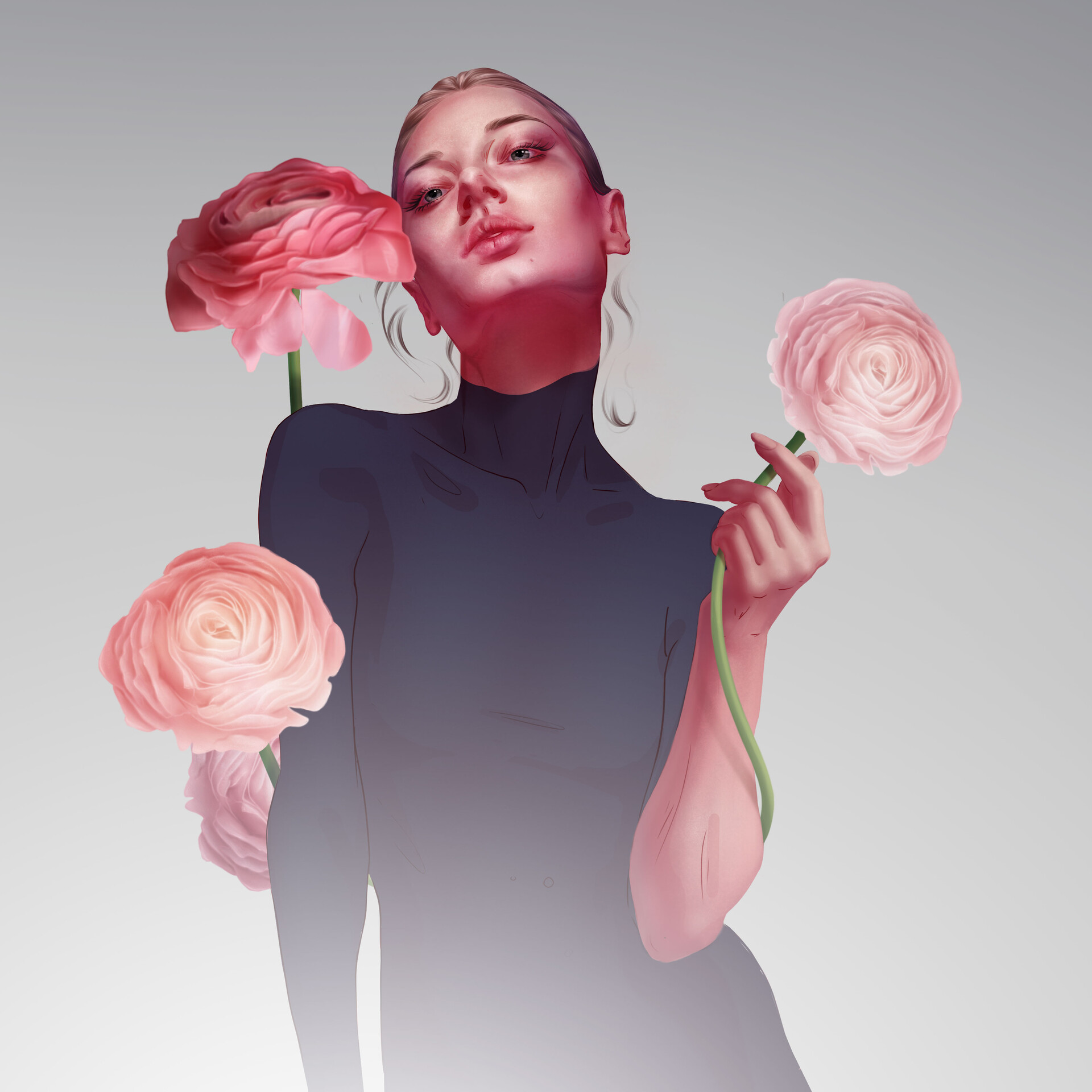 ArtStation - Ranunculus girl
