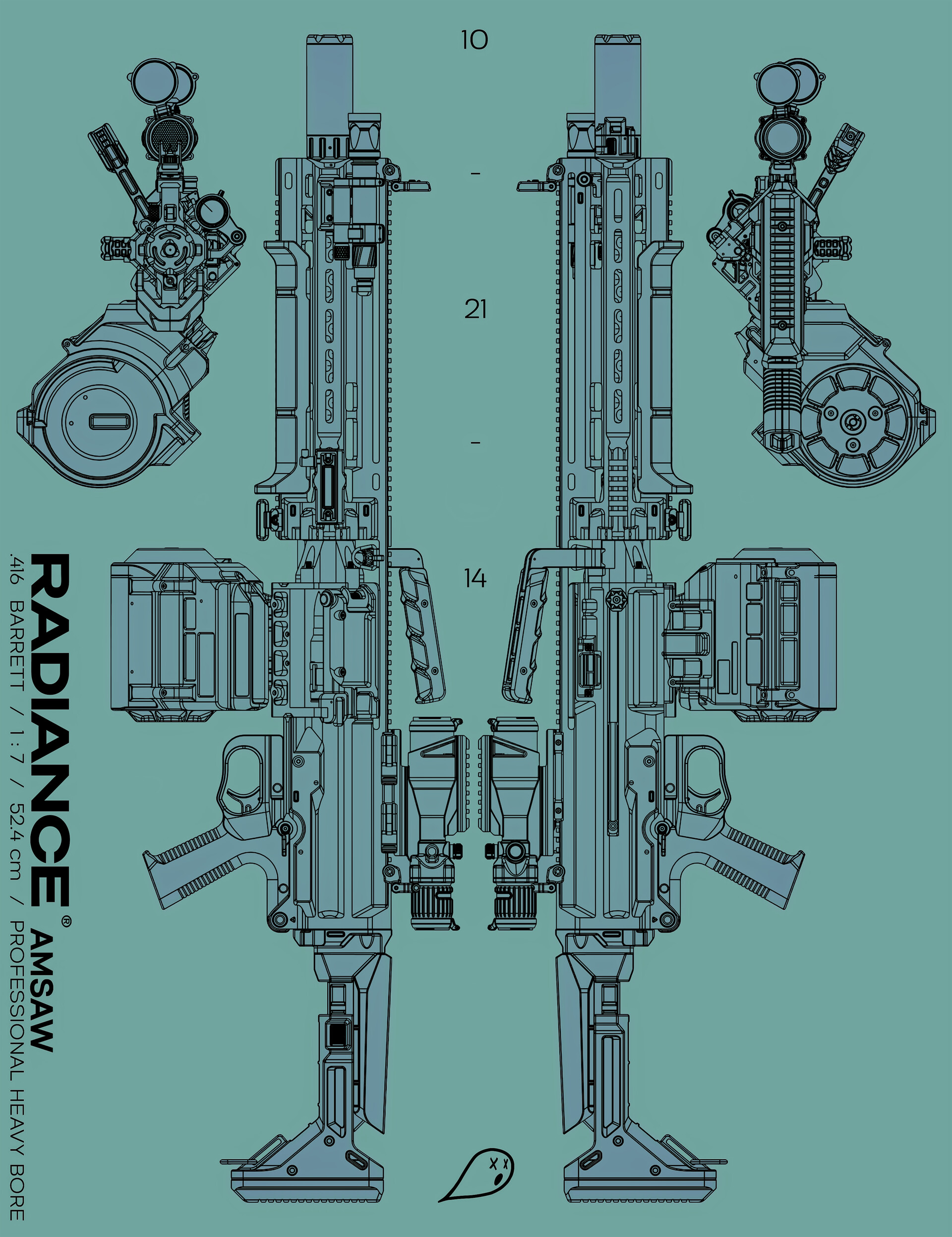 LTW CO - Sean Drake - Radiance AMSAW Medium Machine Gun Concept / LMG