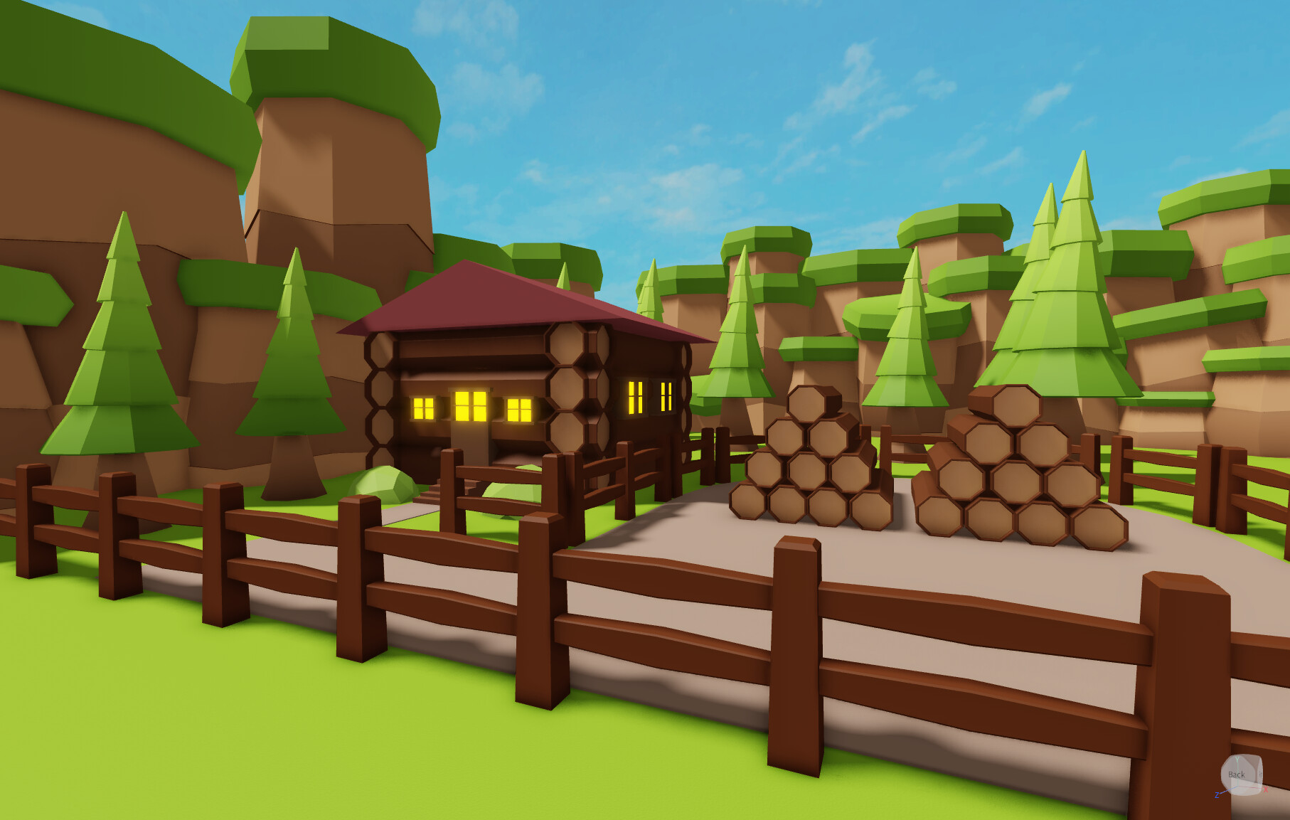 ArtStation - Low Poly Cabin