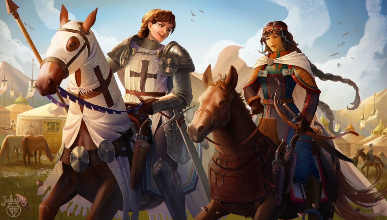 ArtStation - Dame Marike von Marienburg and Lieutenant Oyuunchimeg