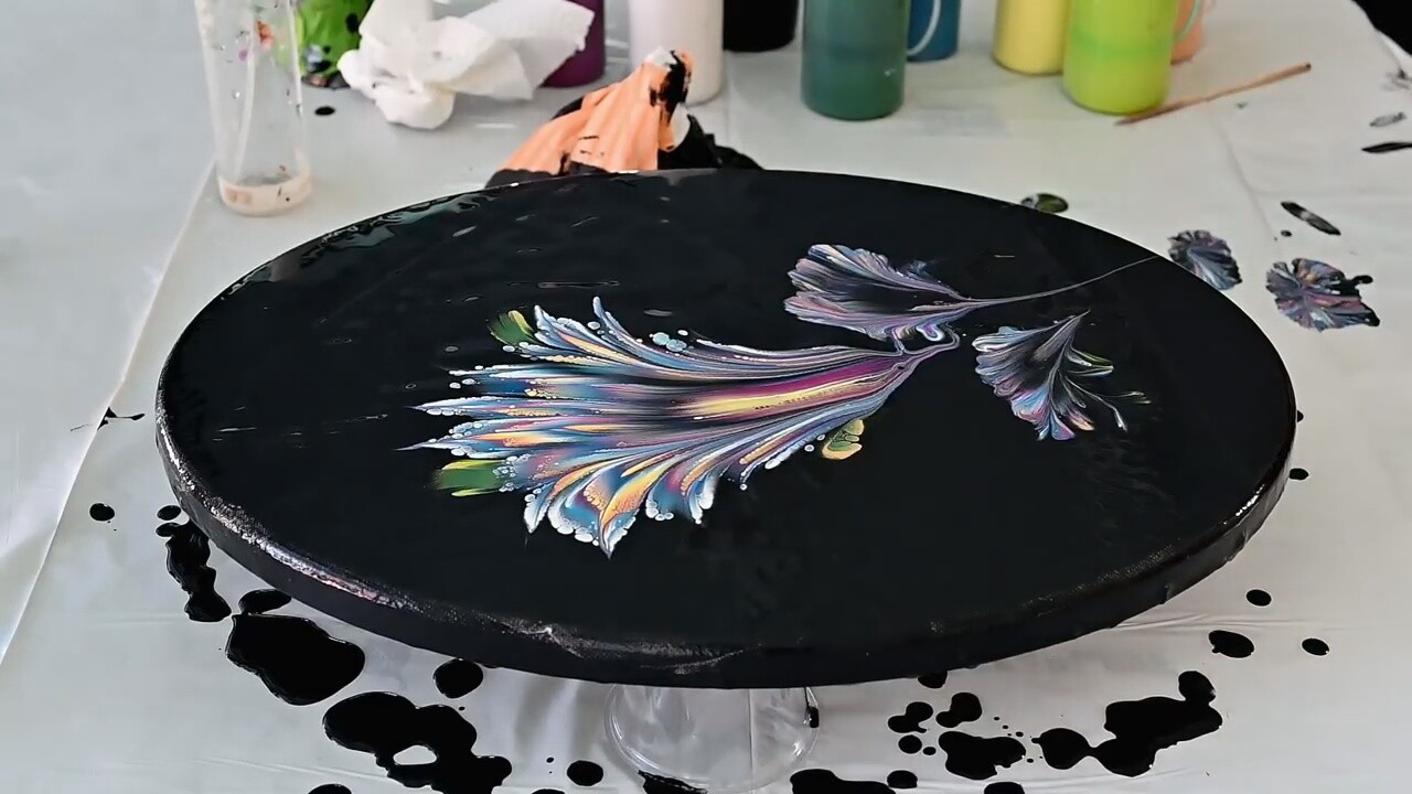 ArtStation - Fluid Art COMPILATION: Acrylic Pouring Flowers Techniques ...