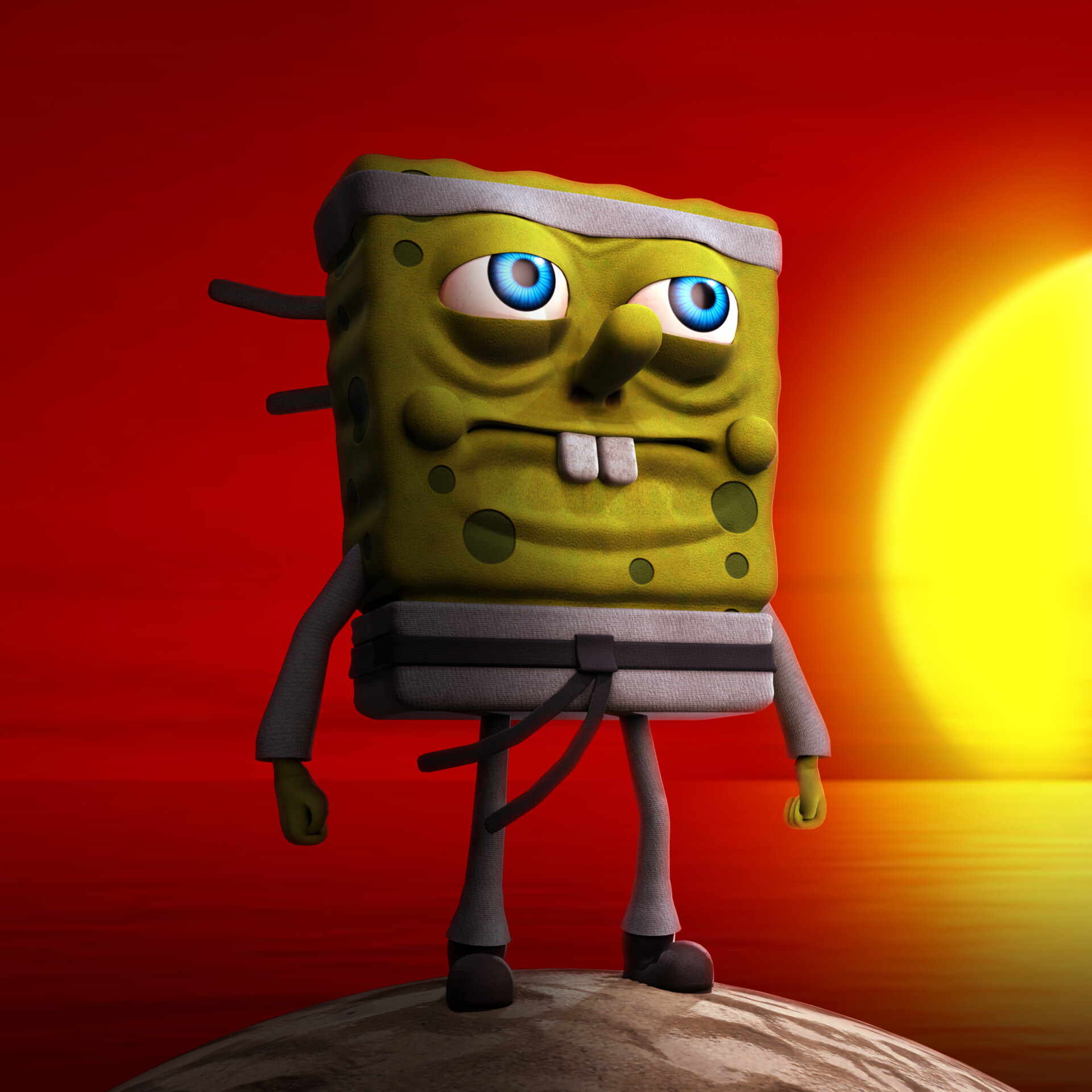 ArtStation - I created and rendered Spongebob using Zbrush,Maya and ...