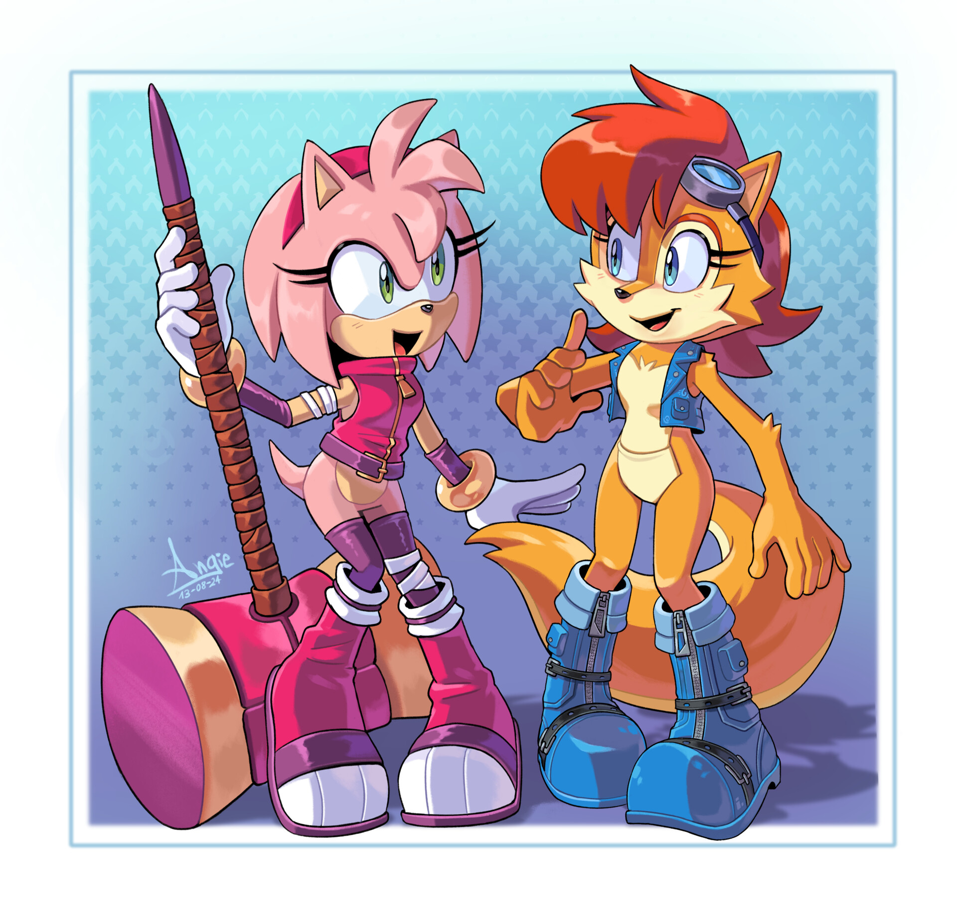 Artstation Commission To Lemurfeature Sally And Amy Alternative Outfit