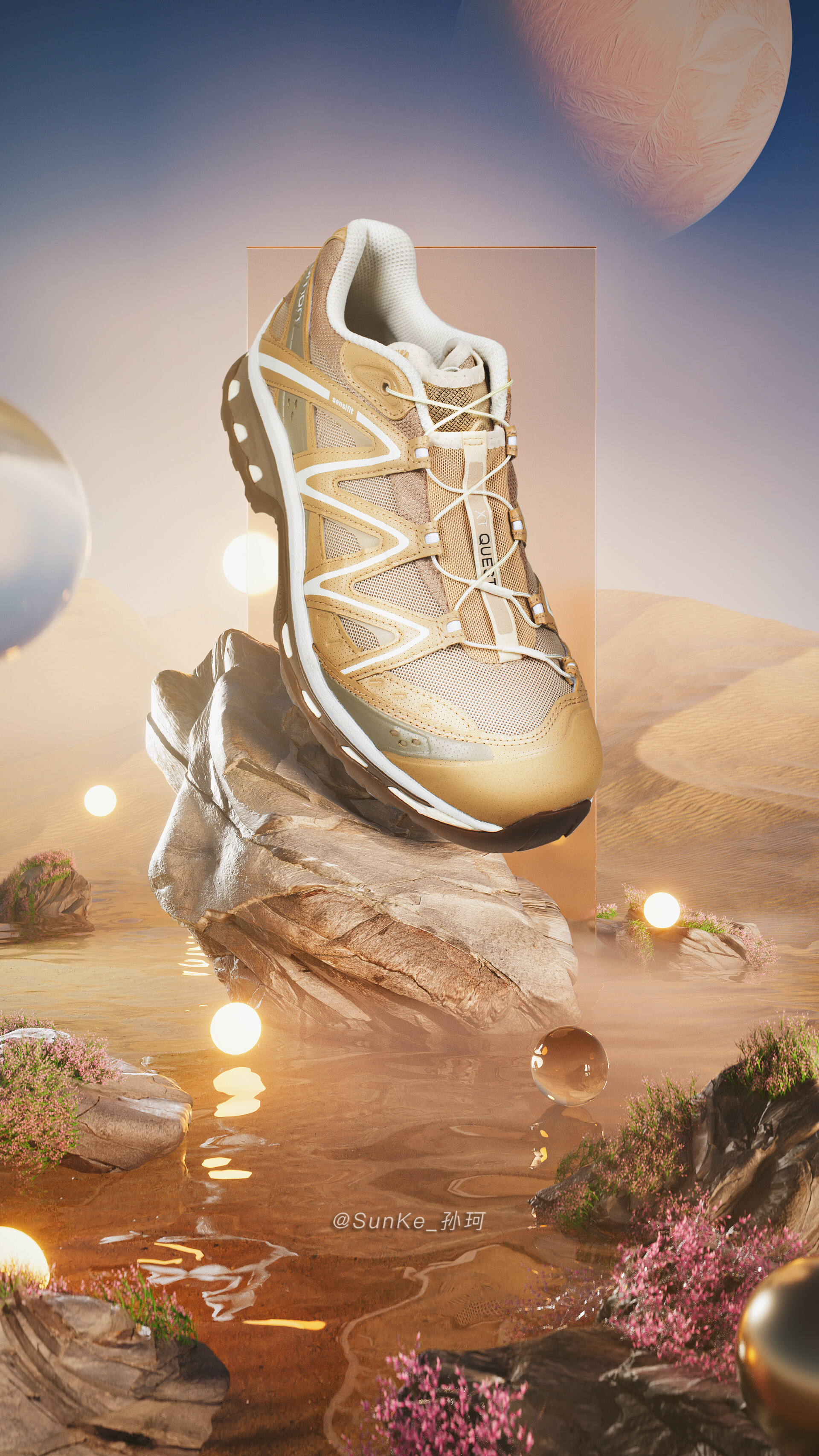 ArtStation - Salomon XT-QuestQuest Shoes Concept Key Vision Poster ...