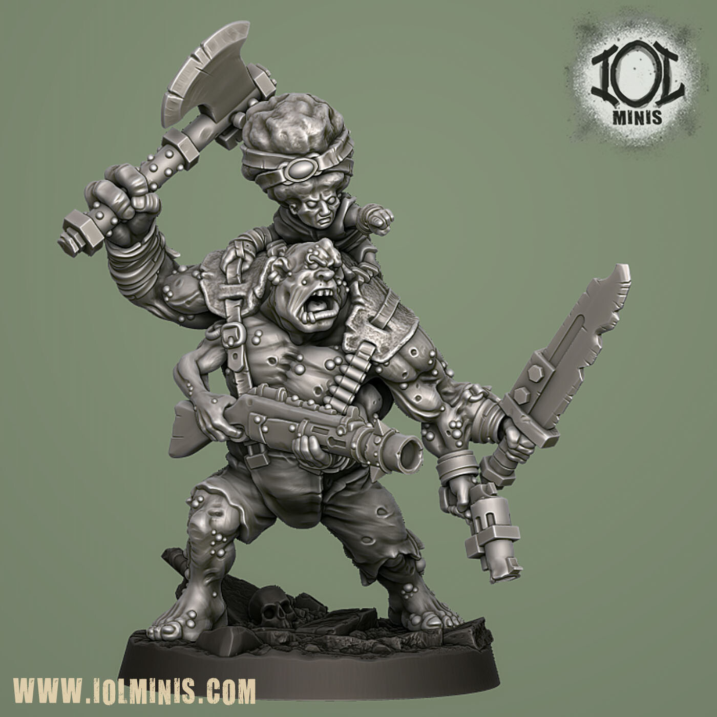 ArtStation - Brawny and the Brain - Post Apocalyptic Mutant - Miniature ...