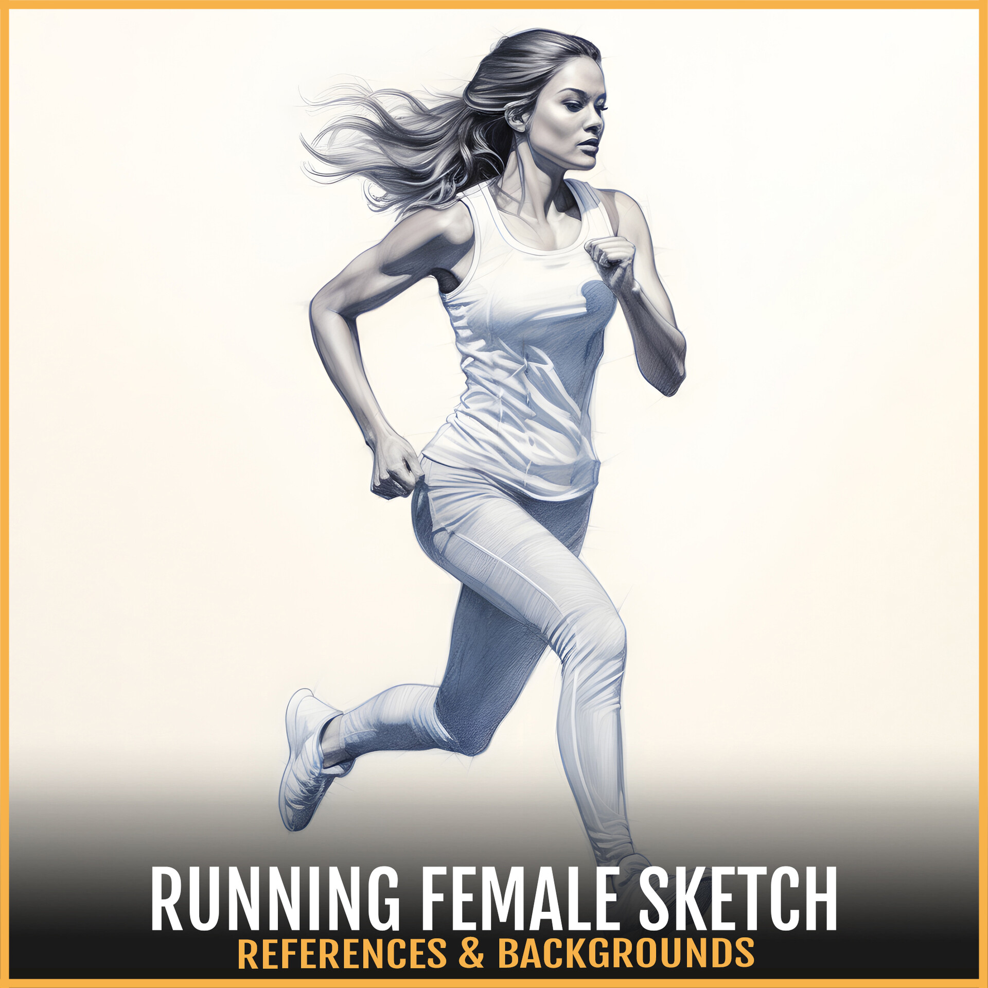ArtStation - 303 Running Female Sketch References