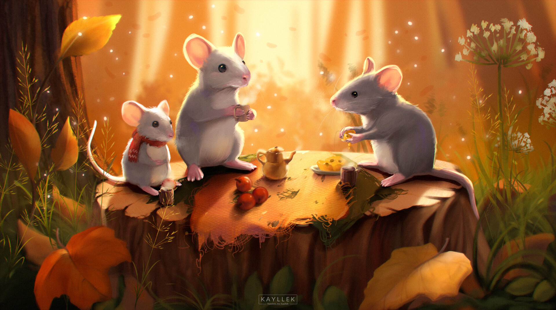 ArtStation - Mice on a picnic