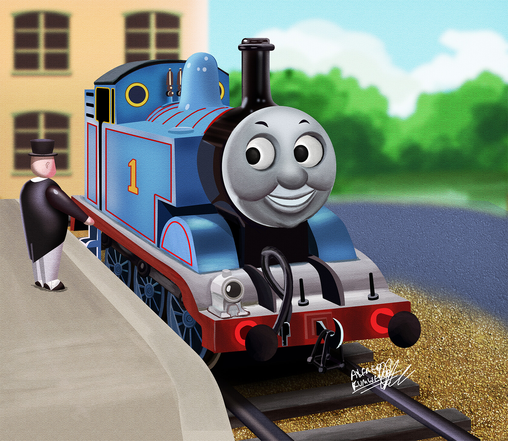 ArtStation - THOMAS THE TANK ENGINE ARTWORK