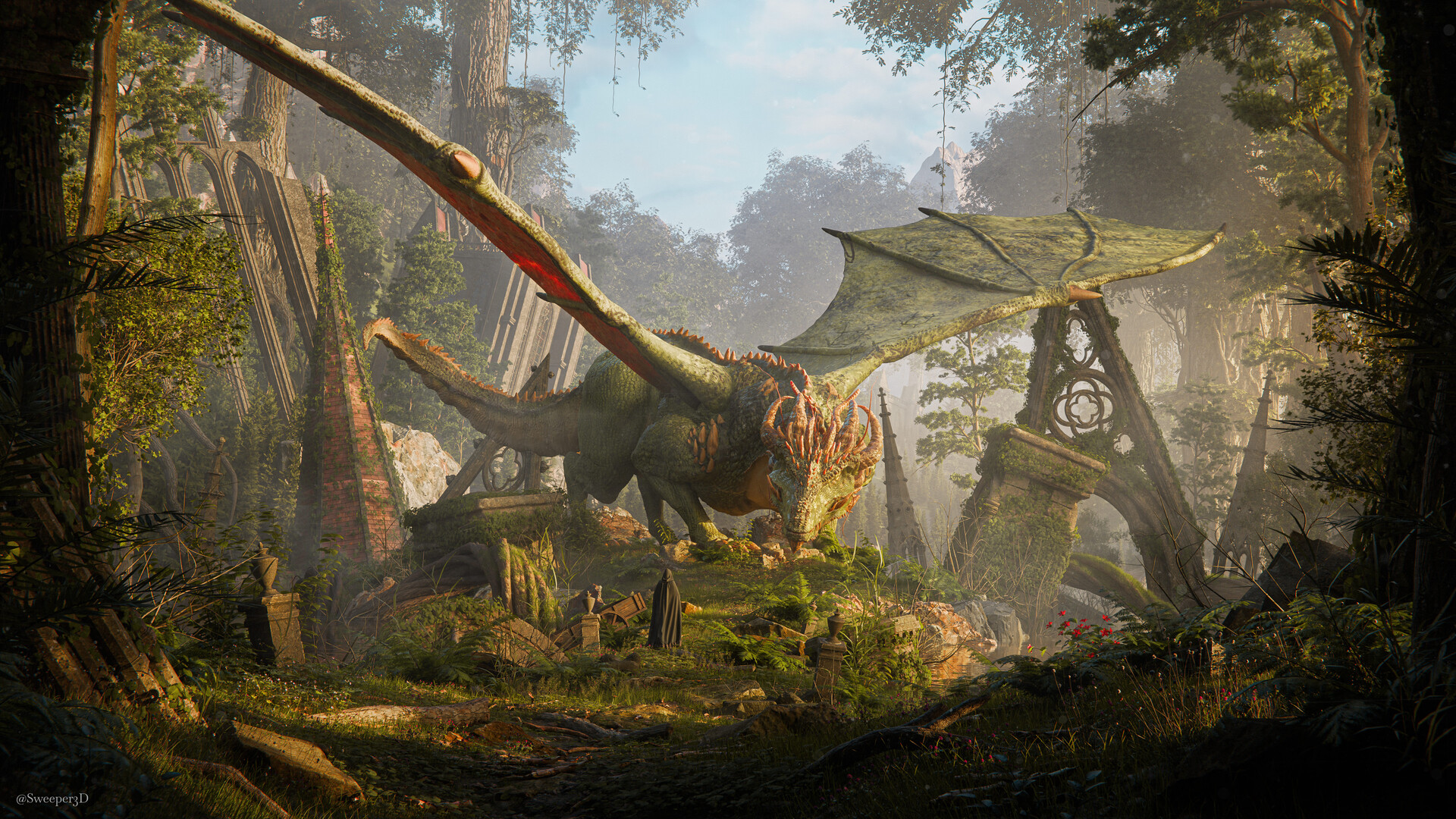 ArtStation - Green Dragon Ruins