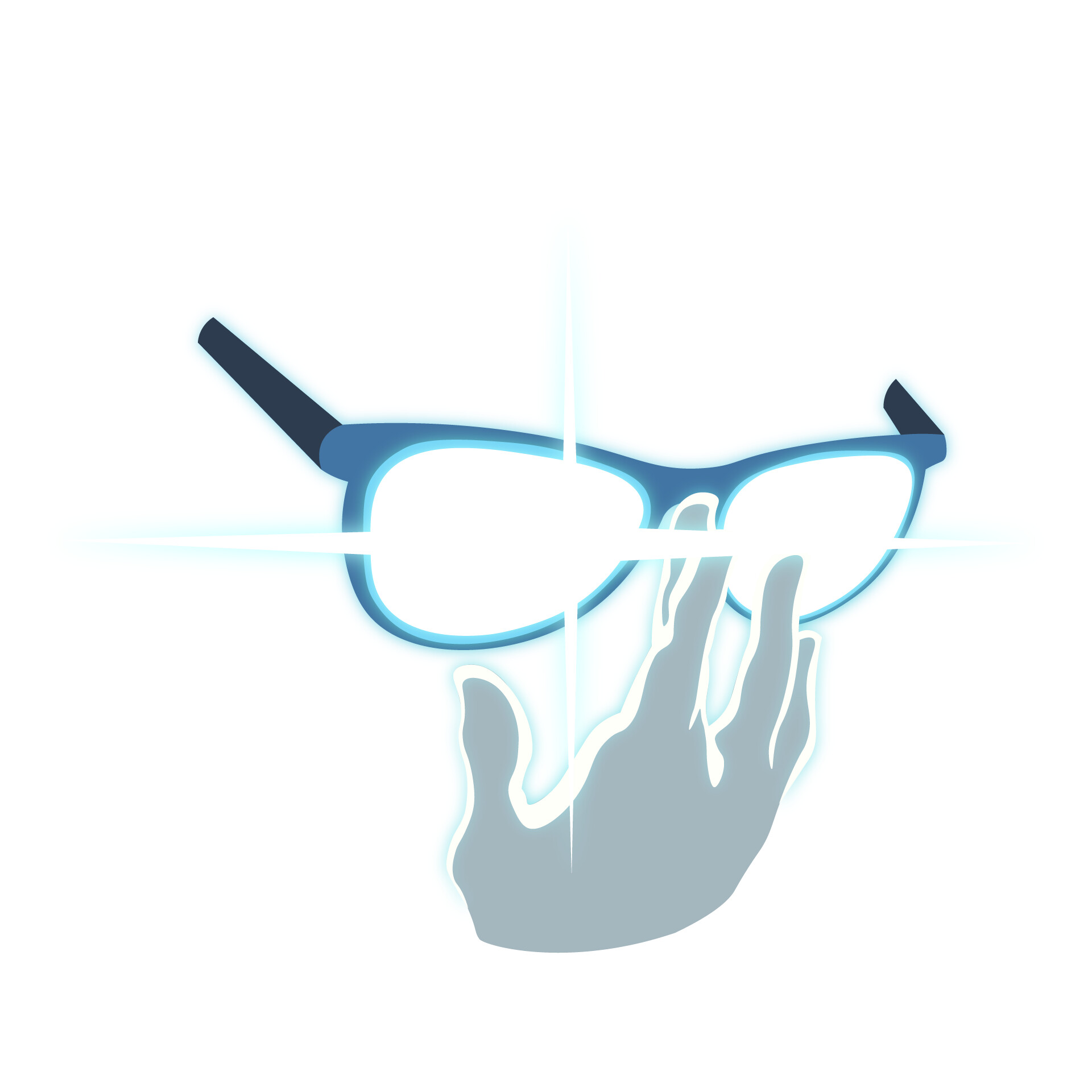 ArtStation - Cool Anime Protagonist Glasses Glare Meme Design