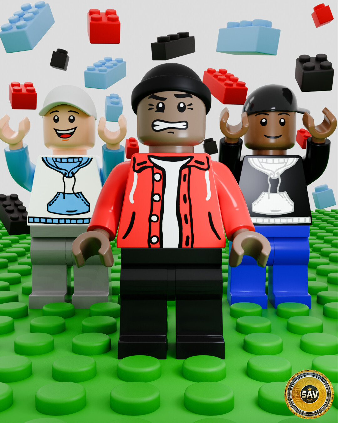 Sav Sculpts - Random Lego Mini Figures In 3D