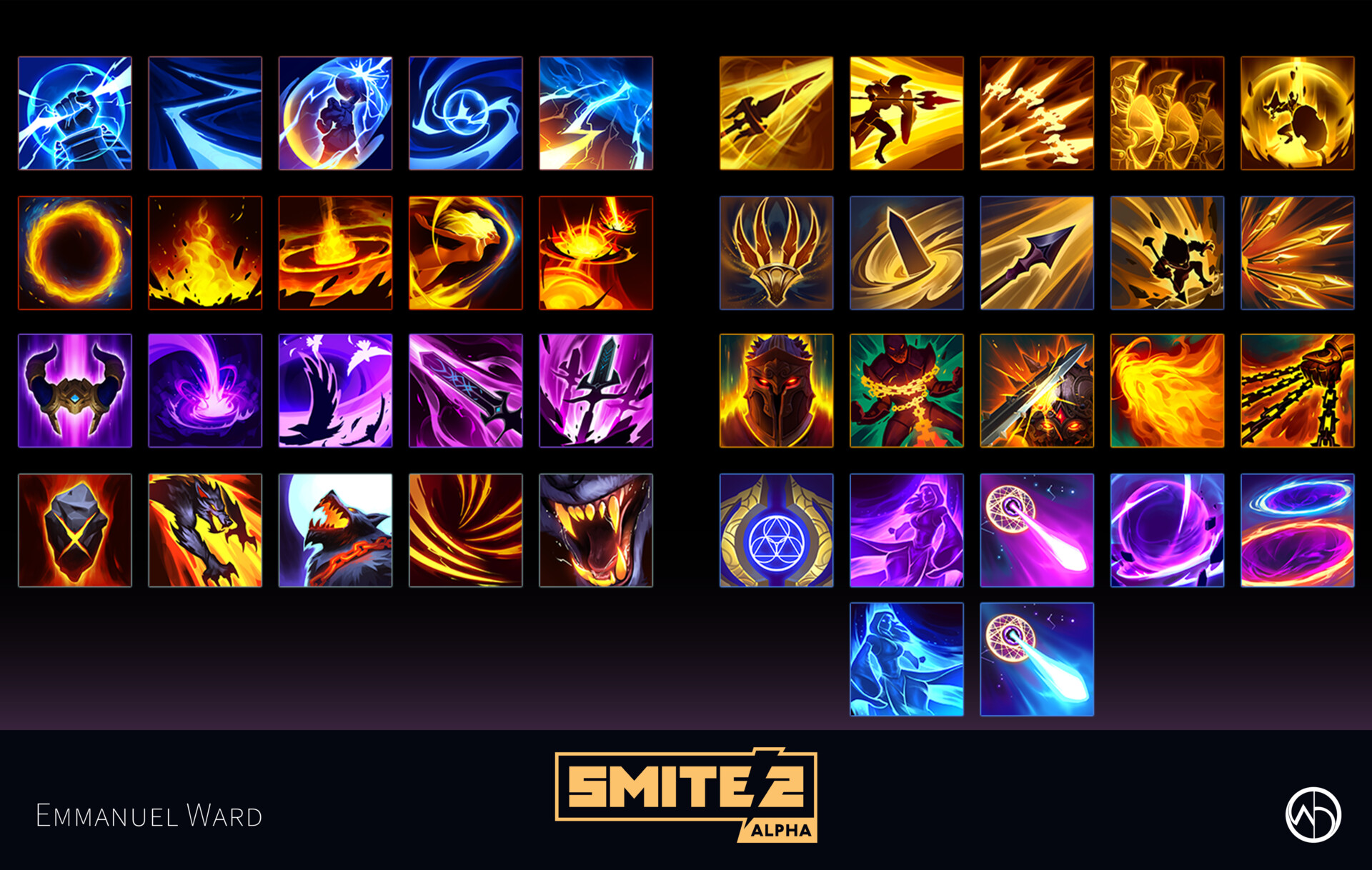 Emmanuel Ward - Smite 2 Ability Icons