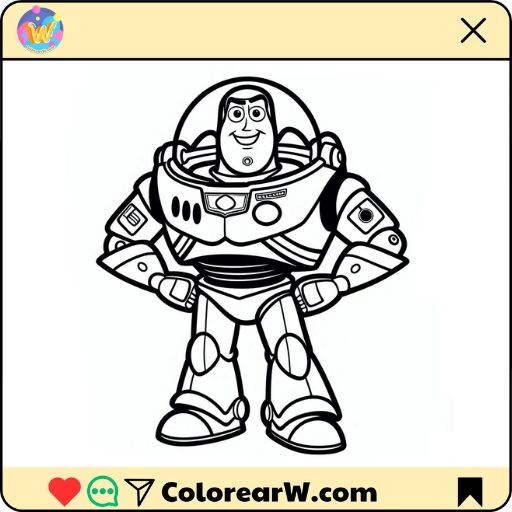 buzz colouring pictures