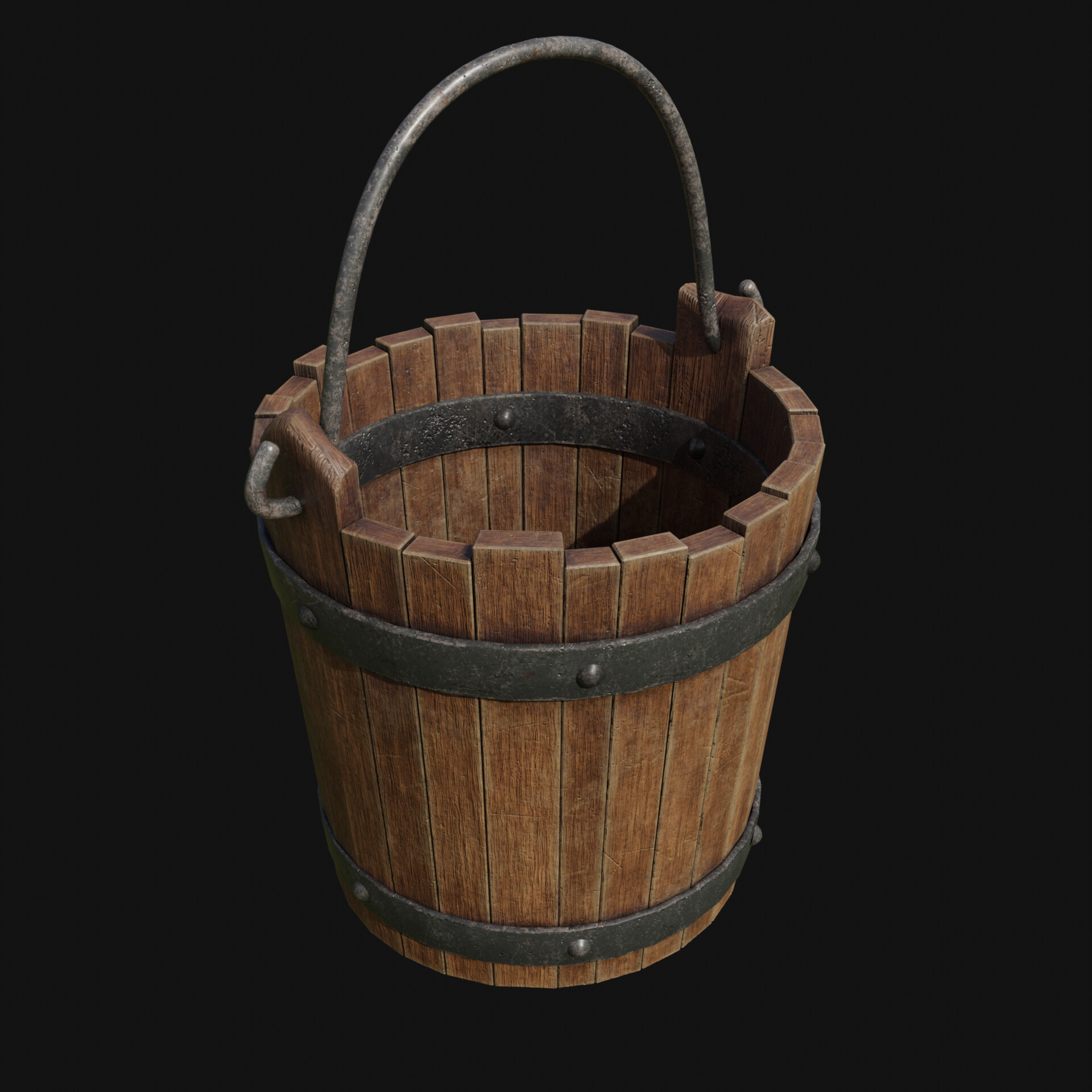 ArtStation - Wooden Bucket Prop
