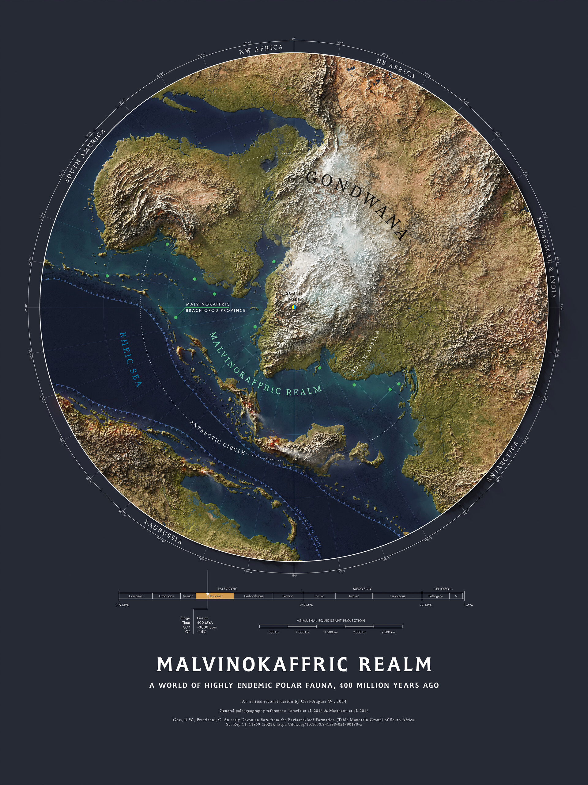 ArtStation - Early Devonian - South Pole - Malvinokaffric Realm