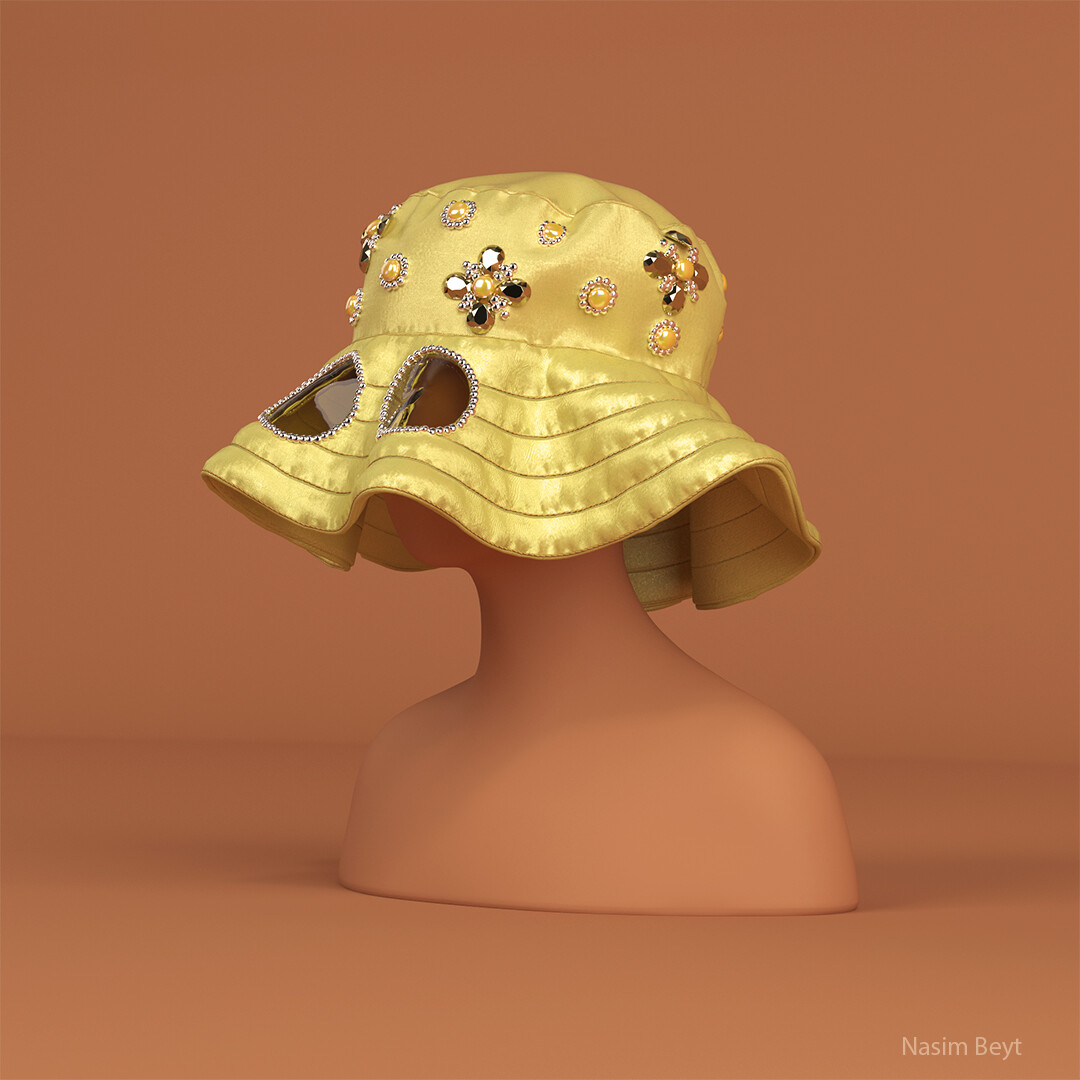 ArtStation - 5 Women's Hats (VOL.01). Marvelous Designer/Clo3D project ...