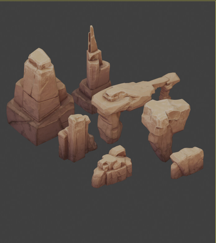 ArtStation - rock stylized