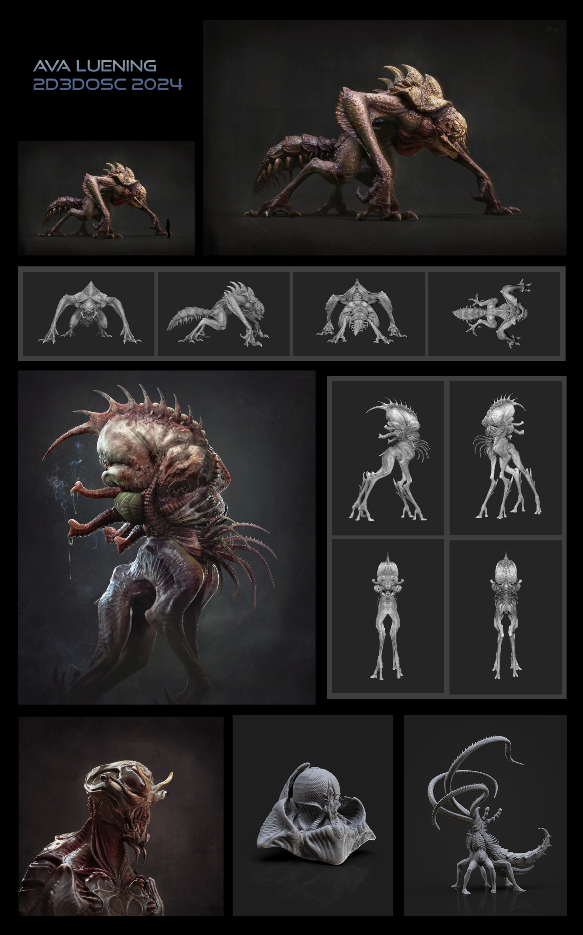 ArtStation - Best of term submission (Brainstorm creature design course)