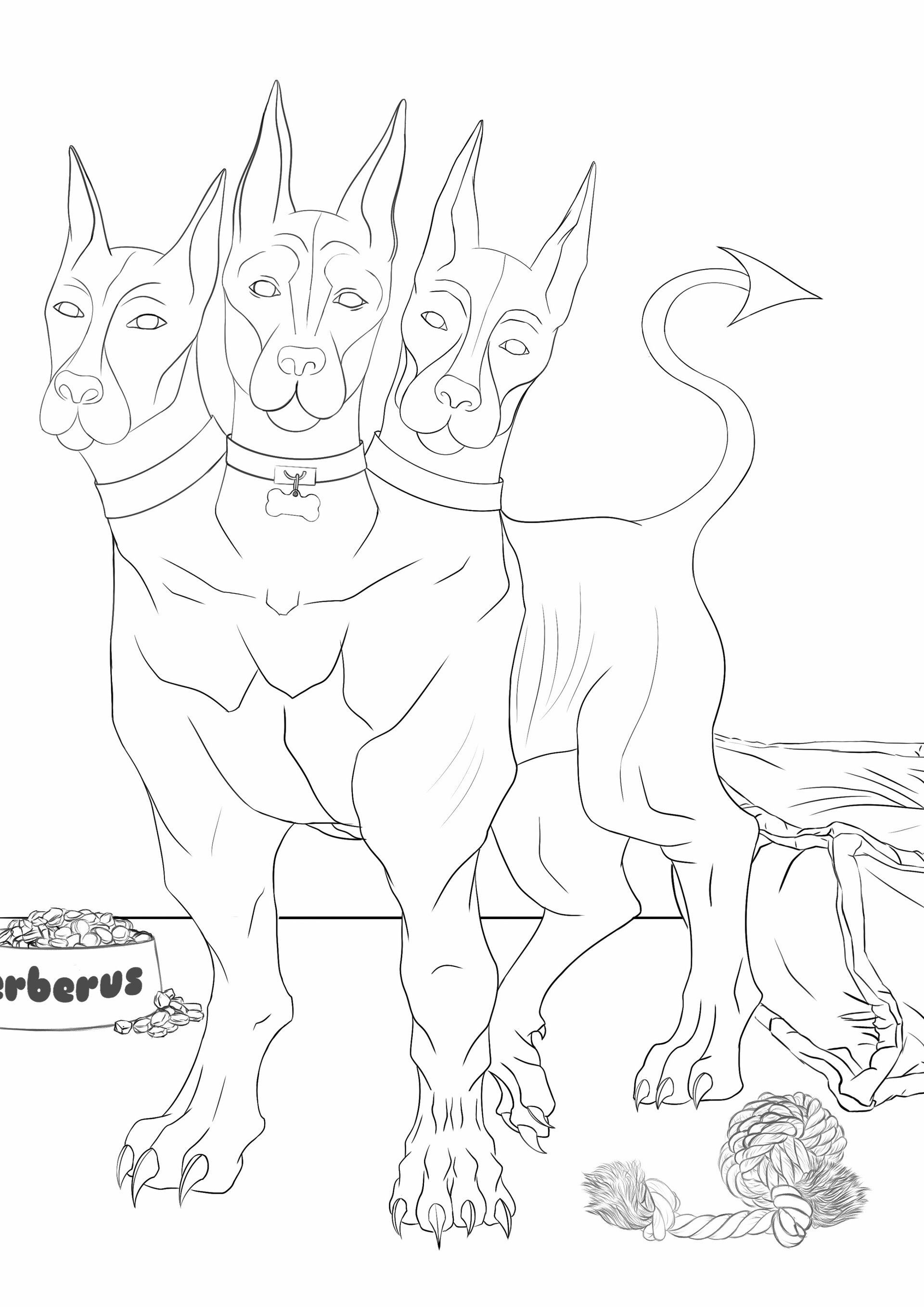 cerberus coloring sheet