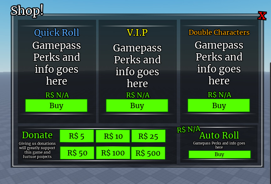 ArtStation - Roblox RNG Like Interface Commission