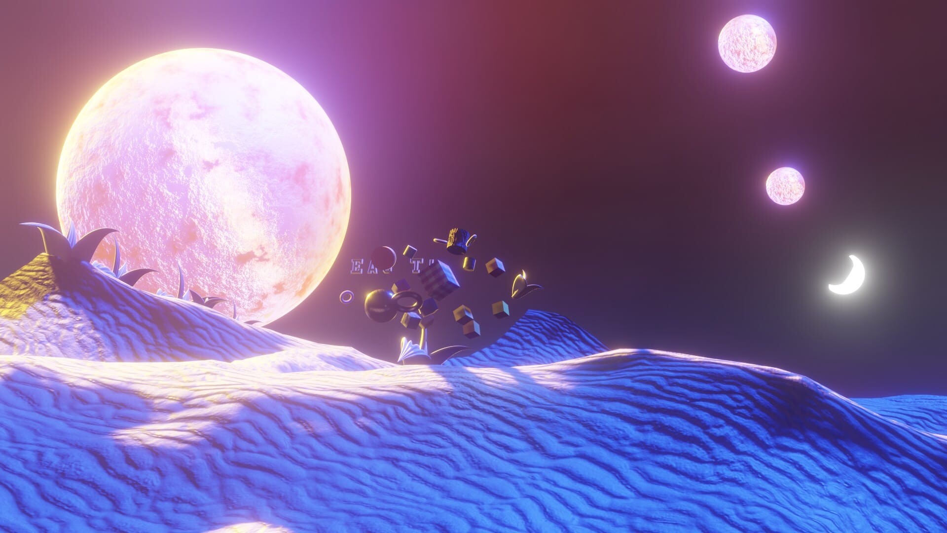 ArtStation - Ikhode Artwork - Pink Moon