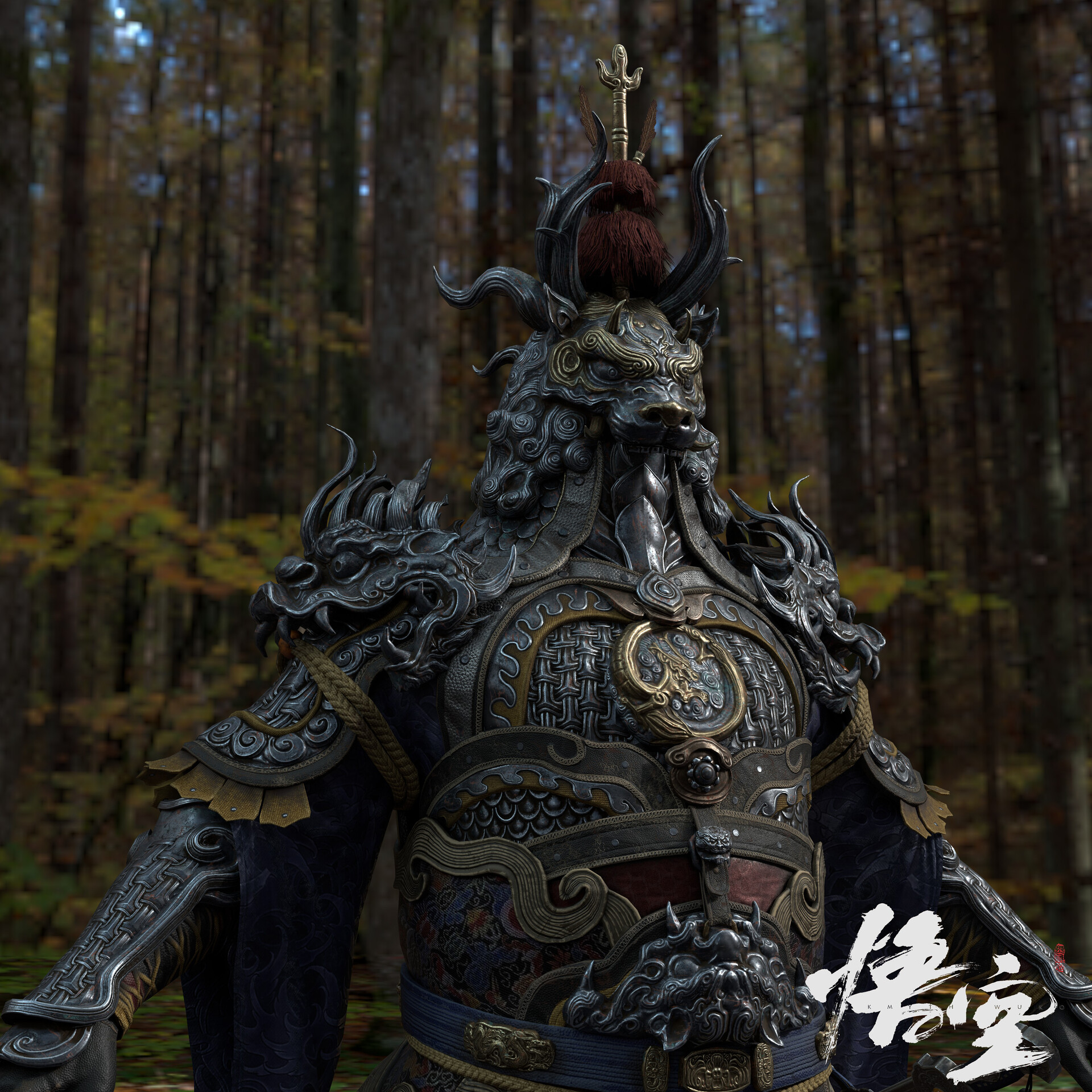 huan gugu - wukong Character Modeling