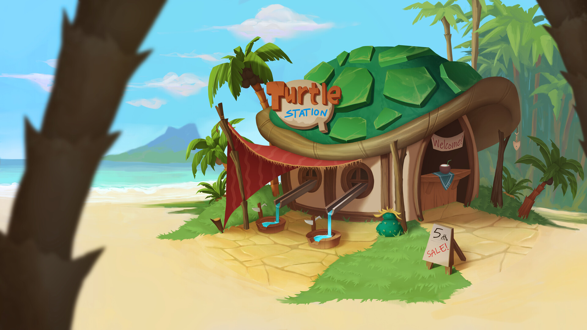 ArtStation - Turtle gas station