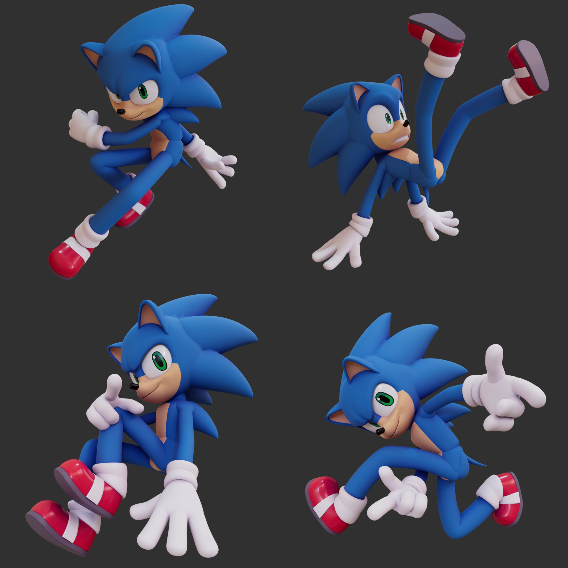 Ashley Lewis-Lopez - [Sonic] Stylized Sonic models (Block outs)