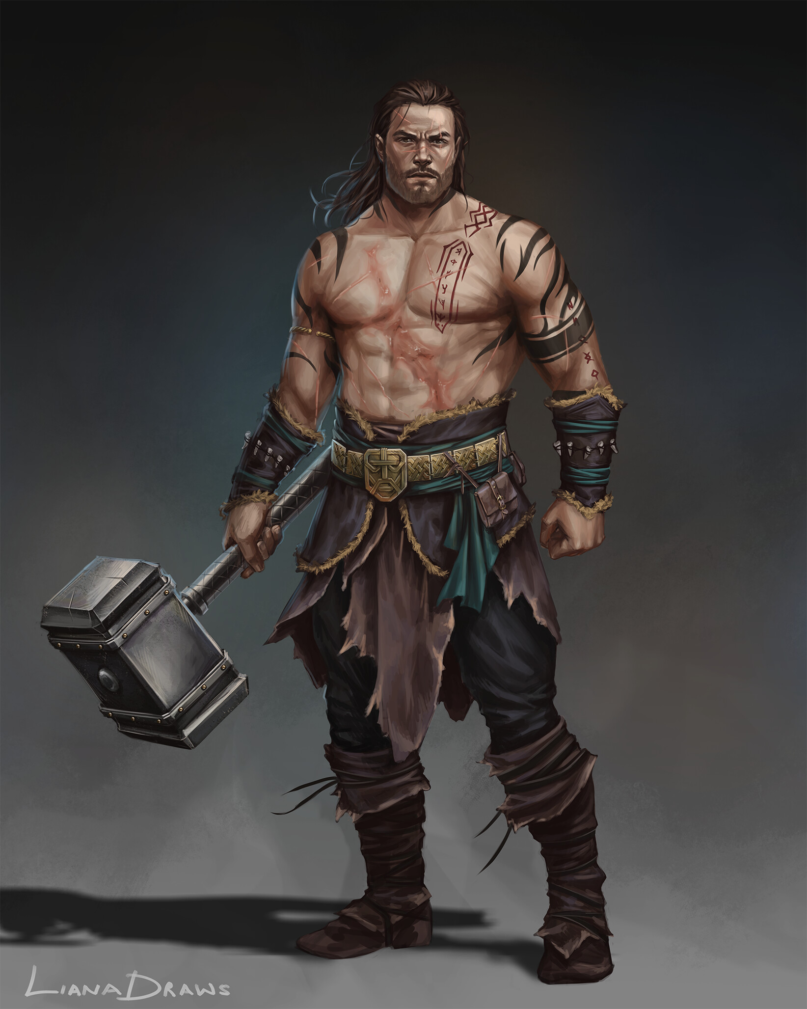 ArtStation - Human Barbarian