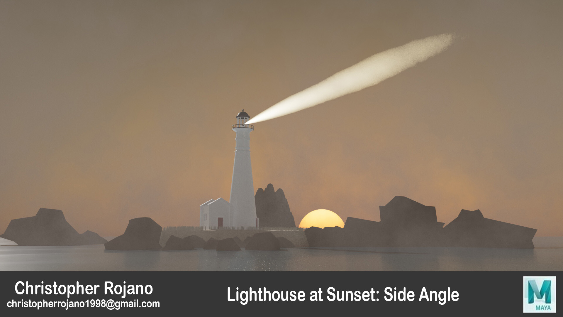 ArtStation - Lighthouse at Sunset
