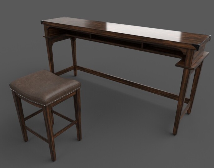 ArtStation - Table with Chair