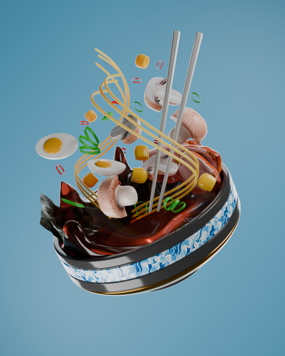 ArtStation - japanese ramen soup.Blender