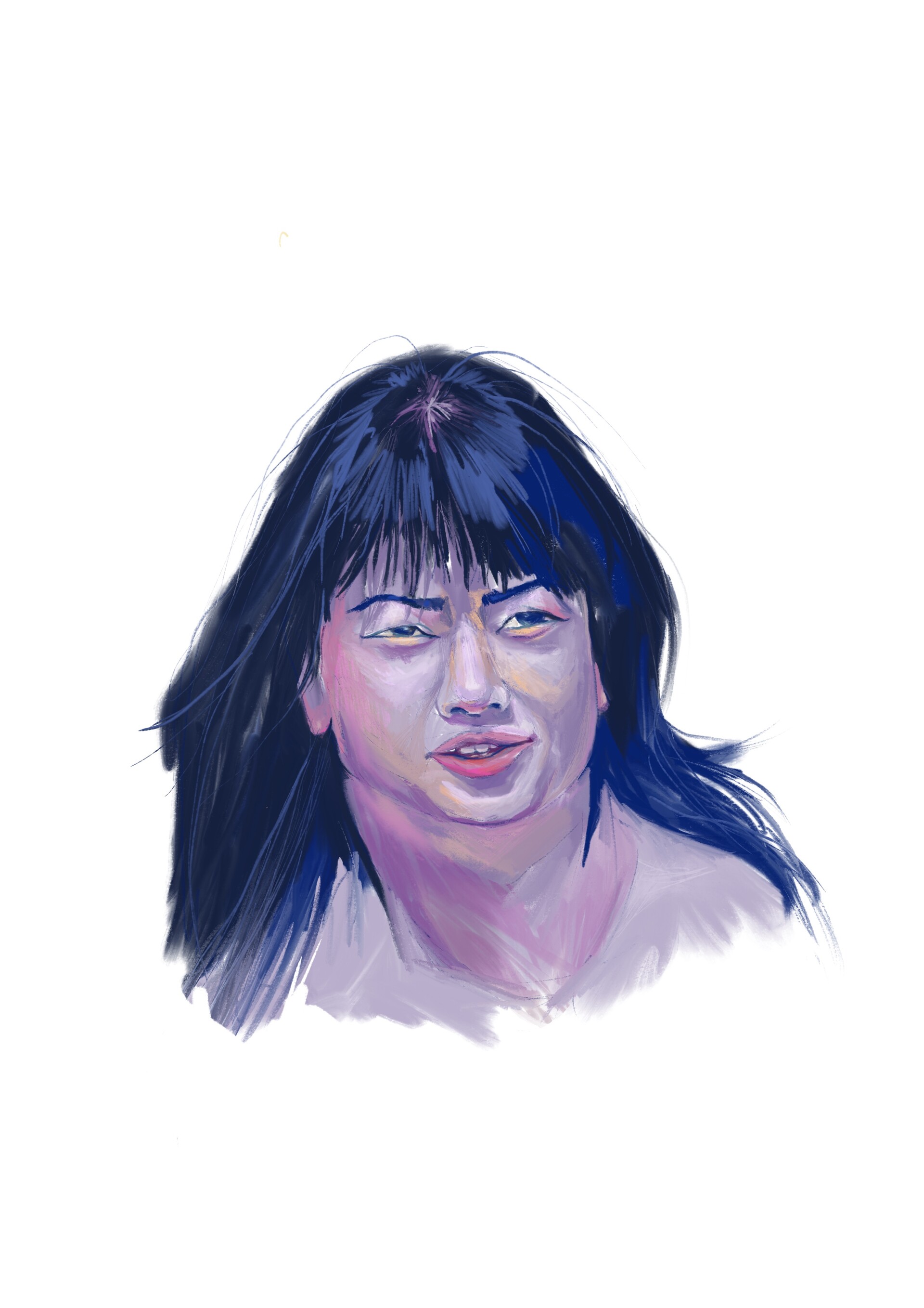 ArtStation - two crayon heads, practice #2