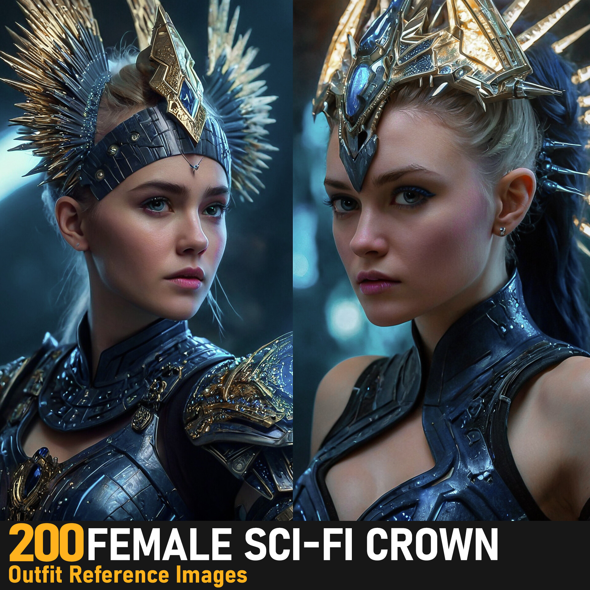 ArtStation - Female Sci-Fi Crown|4K Reference Images