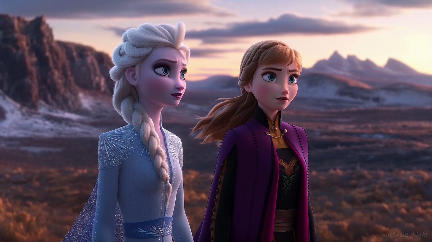 ArtStation - Elsa and Anna