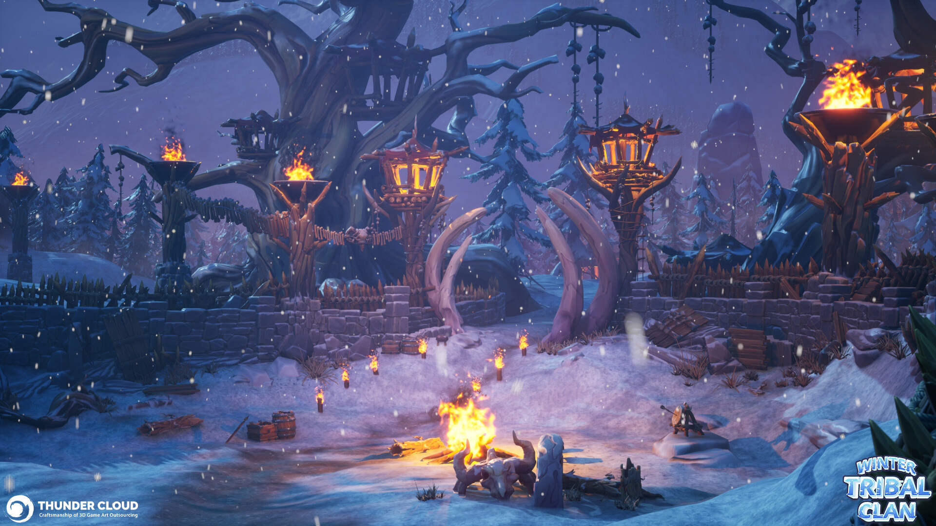 Thunder Cloud Studio - Full ENV - Winter Tribal Clan (Stylized PBR 3D ...