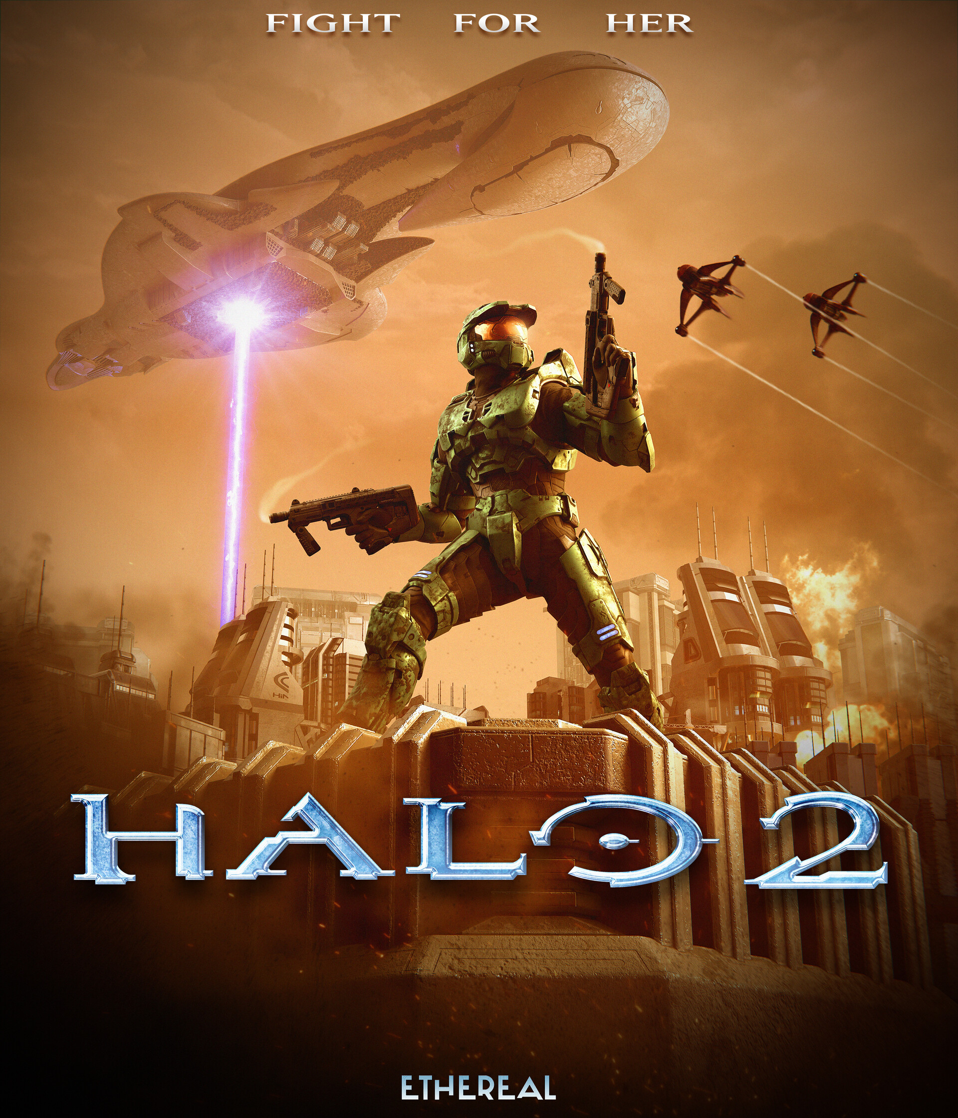 Kristian Gallina - Halo 2: [FAN-ART] - Fight for her