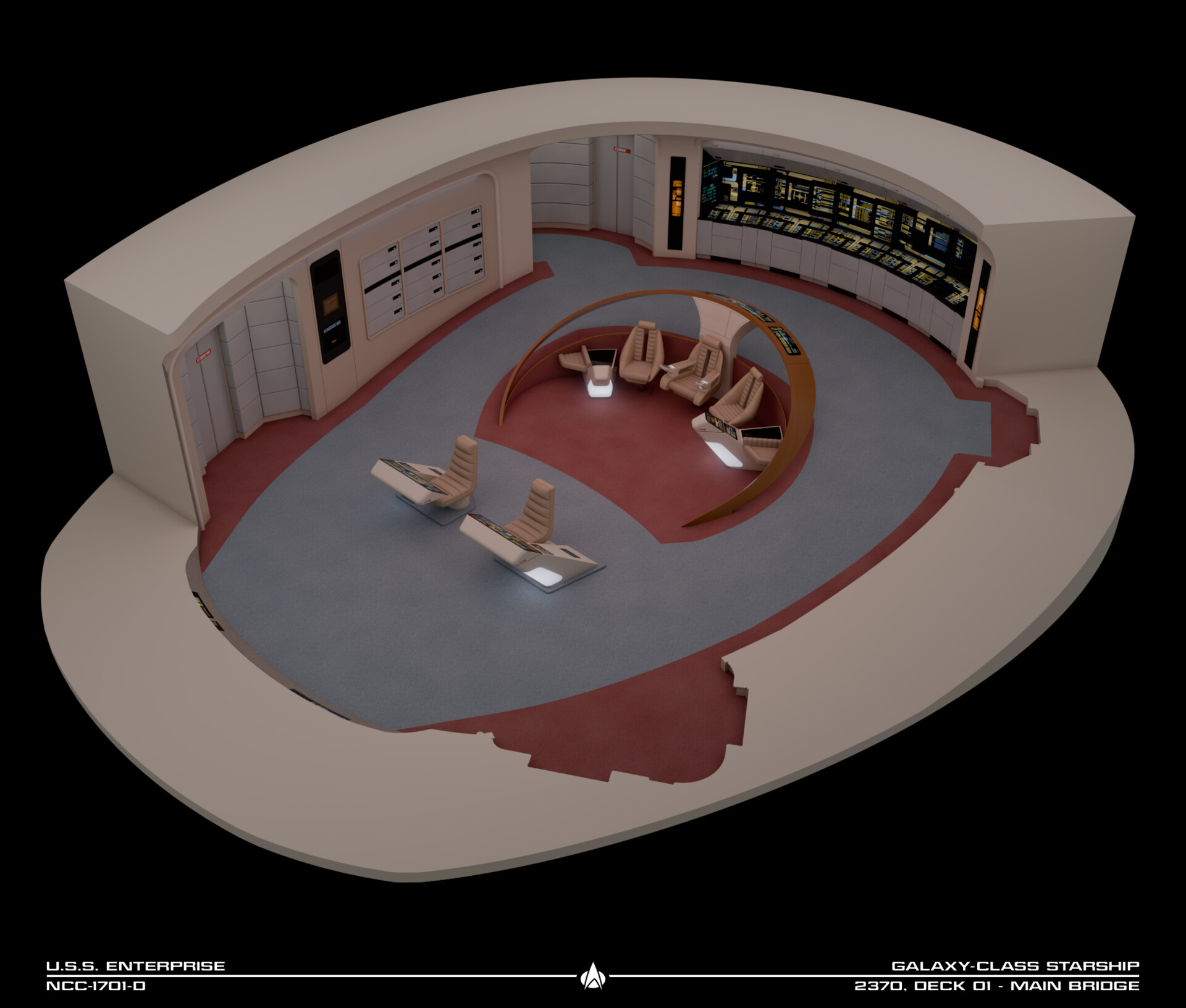 Tadeo D'Oria - USS Enterprise-D - Deck 01: Main Bridge (2370)