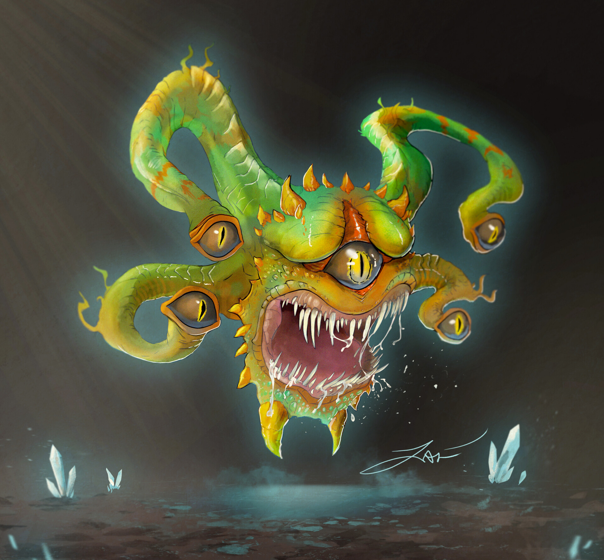 ArtStation - The Watchful Spectator: A D&D Fantasy Creature
